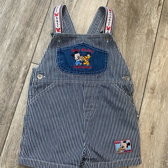 Disney | Matching Sets | Disney Navy And White Striped Kids Overall Set ...